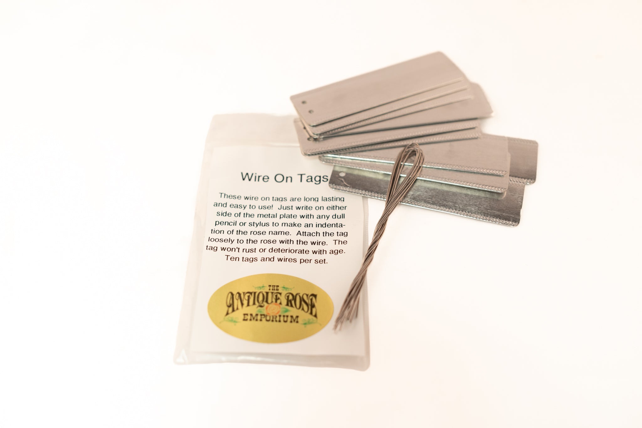 Wire On Tags (Set of 10) – Antique Rose Emporium - Clubs